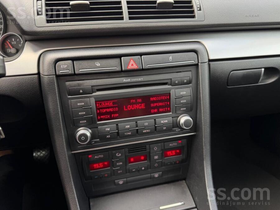 Черный Ауди А4 2007 в Рига, объемом двигателя 2.00 л и пробегом 312 тыс. км за 1870 €, фото 8 на AUTOMOTO.COM.LV