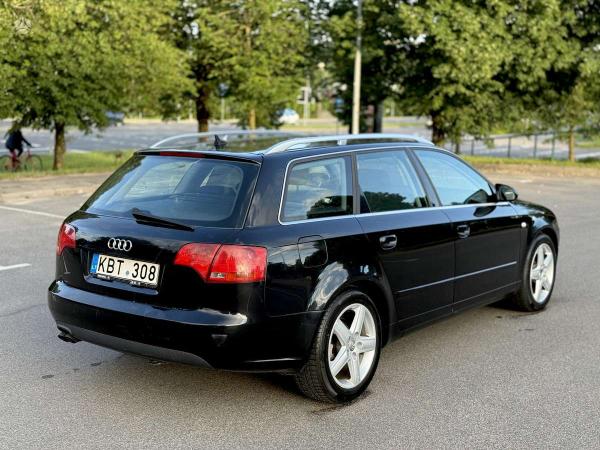 Black Audi A4 2007 in Vilnius, with an engine capacity of 2.00 L and mileage of 289 thousand km for 1850 €, photo 6 on AUTOMOTO.COM.LV