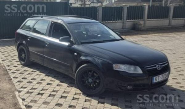 Black Audi A4 2007 in Daugavpils, with an engine capacity of 2.00 L and mileage of 0 thousand km for 1400 €, photo 2 on AUTOMOTO.COM.LV