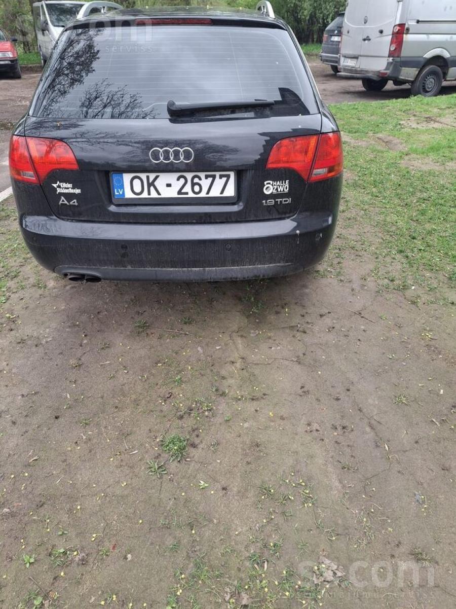 Black Audi A4 2007 in Jekabpils, with an engine capacity of 1.90 L and mileage of 210 thousand km for 3200 €, photo 5 on AUTOMOTO.COM.LV