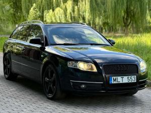 Melns Audi A4 2007 Kauņa, ar dzinēja tilpumu 1.99 L un nobraukumu 250 tūkst. km par 3500 €, foto  vietnē AUTOMOTO.COM.LV