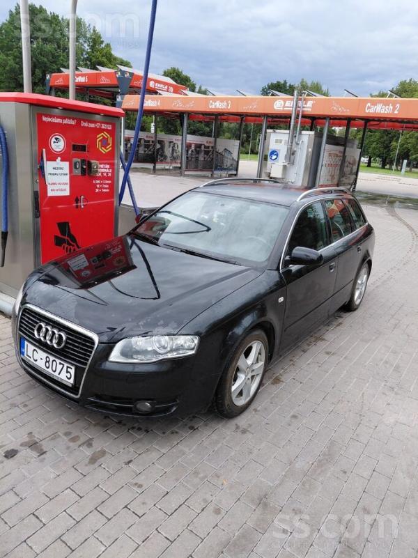 Black Audi A4 2007 in Jelgava, with an engine capacity of 2.00 L and mileage of 299 thousand km for 2550 €, photo 2 on AUTOMOTO.COM.LV