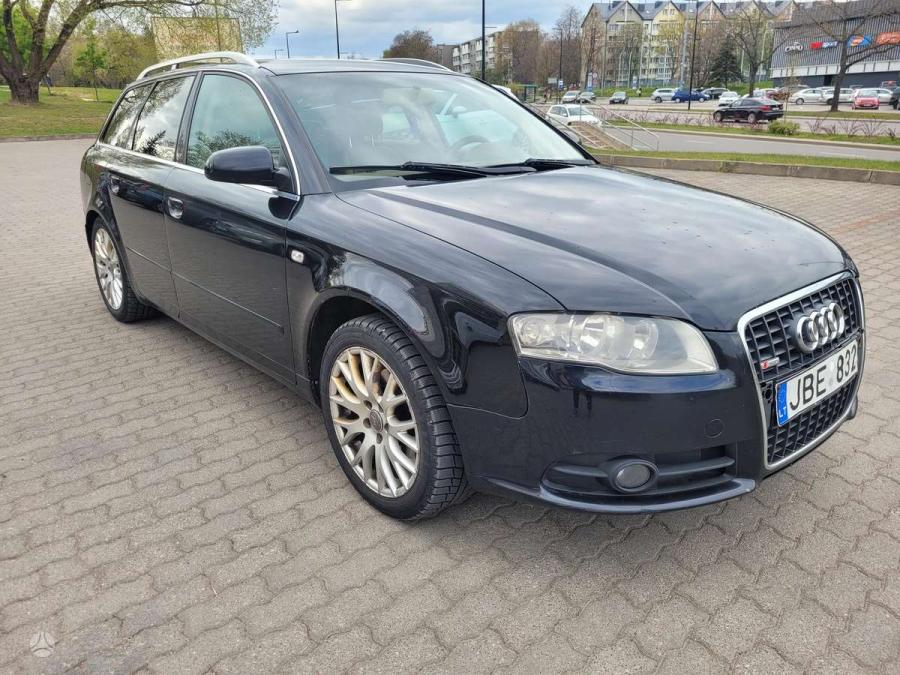 Black Audi A4 2007 in Alytus, with an engine capacity of 1.97 L and mileage of 334 thousand km for 2550 €, photo 3 on AUTOMOTO.COM.LV