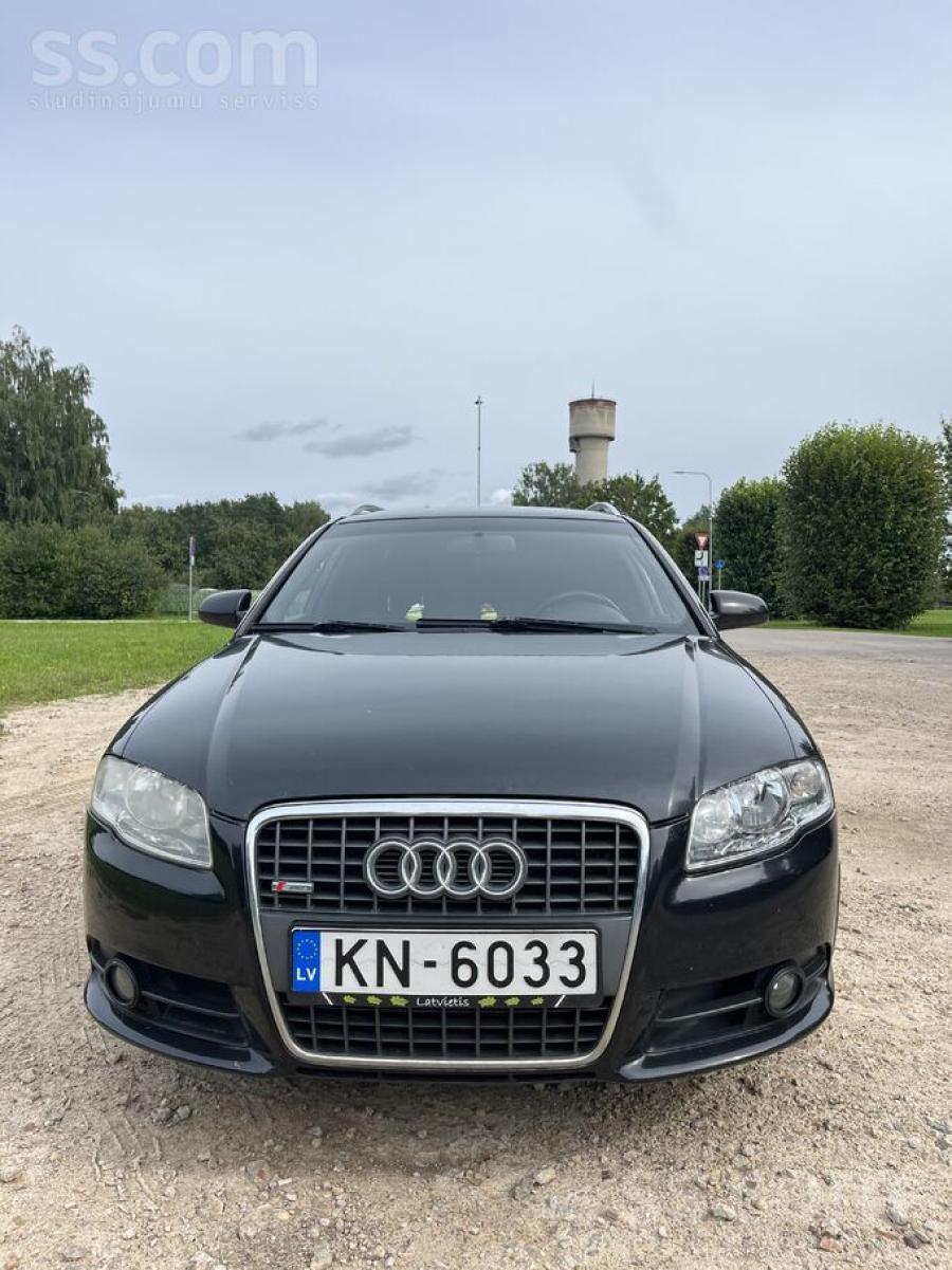 Black Audi A4 2007 in Riga, with an engine capacity of 2.00 L and mileage of 430 thousand km for 1800 €, photo 1 on AUTOMOTO.COM.LV