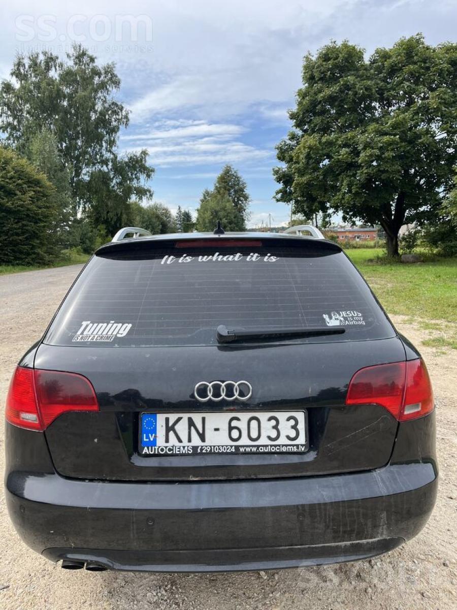Black Audi A4 2007 in Riga, with an engine capacity of 2.00 L and mileage of 430 thousand km for 1800 €, photo 4 on AUTOMOTO.COM.LV