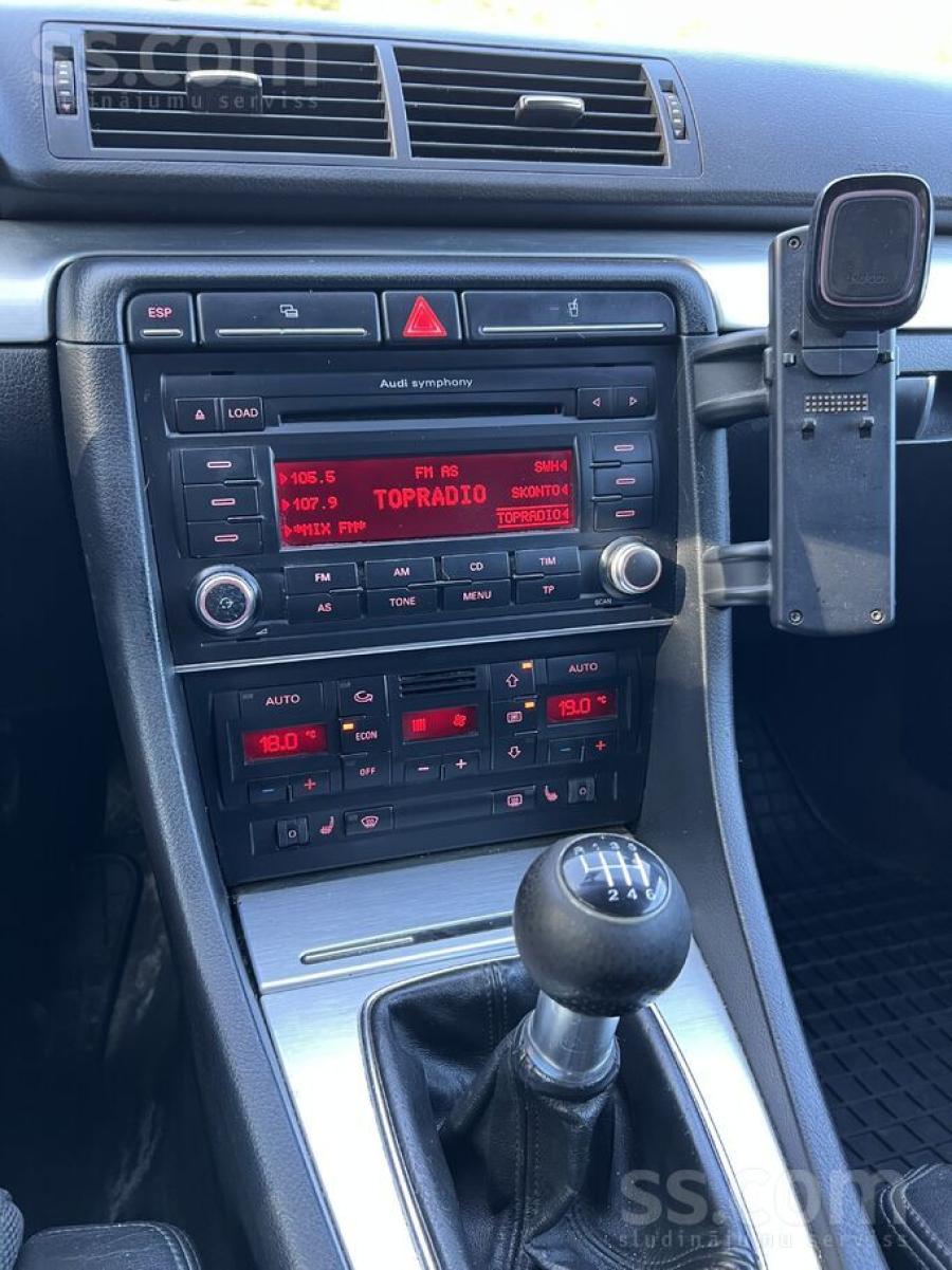 Black Audi A4 2007 in Riga, with an engine capacity of 2.00 L and mileage of 416 thousand km for 2500 €, photo 20 on AUTOMOTO.COM.LV