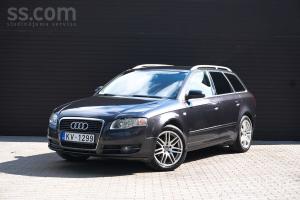 Melns Audi A4 2007 Rīga, ar dzinēja tilpumu 1.90 L un nobraukumu 280 tūkst. km par 4490 €, foto  vietnē AUTOMOTO.COM.LV
