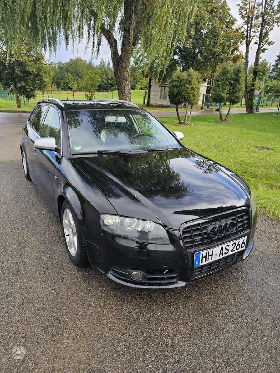 Black Audi A4 2007 in Jonava, with an engine capacity of 1.99 L and mileage of 294 thousand km for 2499 €, photo 1 on AUTOMOTO.COM.LV
