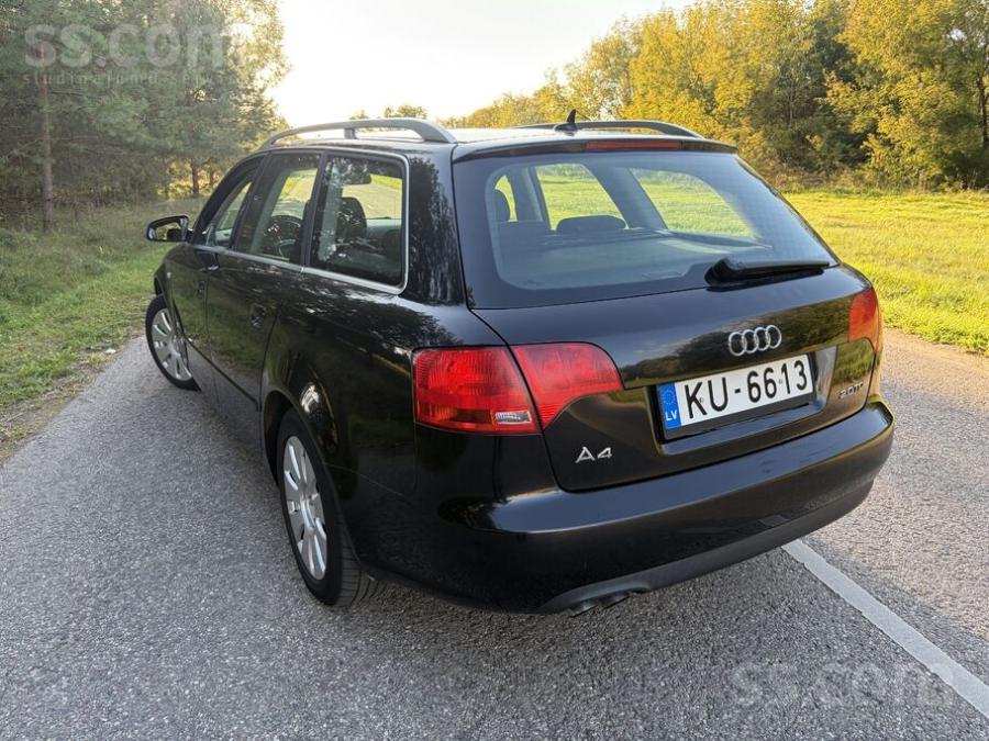 Black Audi A4 2007 in Riga, with an engine capacity of 2.00 L and mileage of 278 thousand km for 2600 €, photo 4 on AUTOMOTO.COM.LV