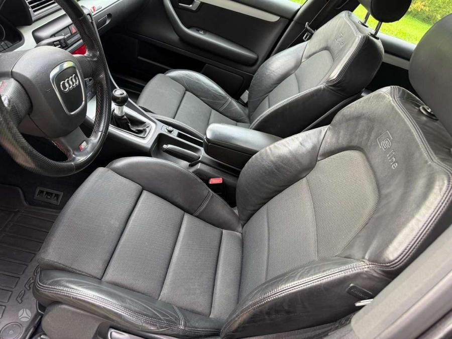 Black Audi A4 2007 in Utena, with an engine capacity of 2.00 L and mileage of 211 thousand km for 3750 €, photo 10 on AUTOMOTO.COM.LV