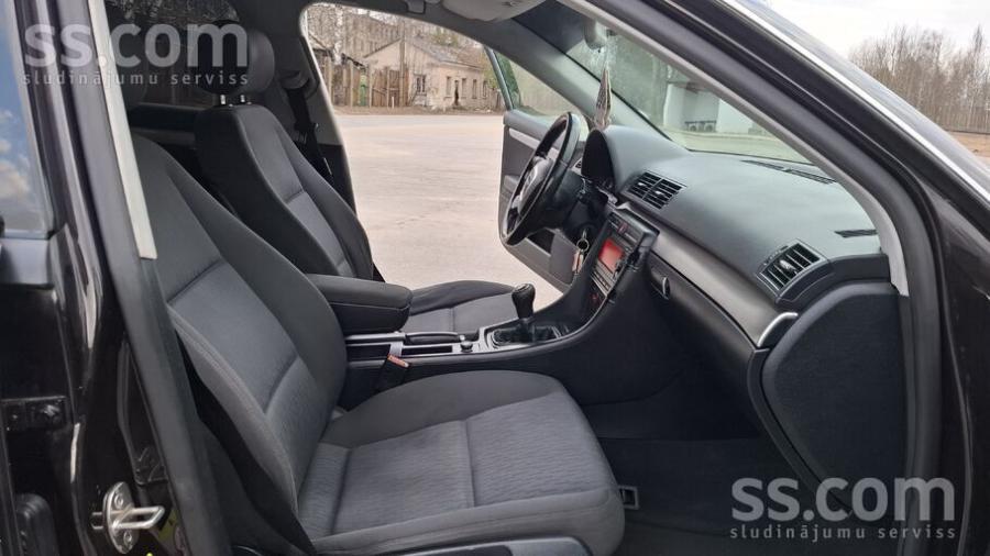 Black Audi A4 2007 in Daugavpils, with an engine capacity of 2.00 L and mileage of 331 thousand km for 3100 €, photo 12 on AUTOMOTO.COM.LV