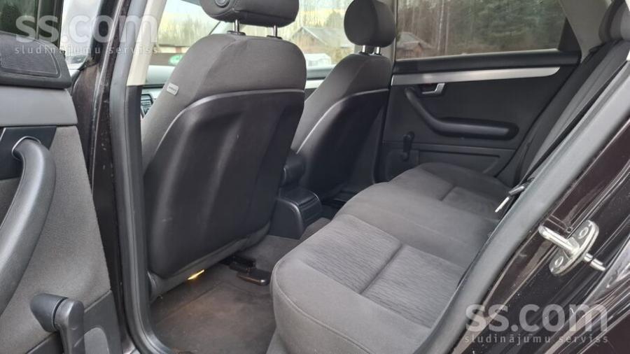 Black Audi A4 2007 in Daugavpils, with an engine capacity of 2.00 L and mileage of 331 thousand km for 3100 €, photo 18 on AUTOMOTO.COM.LV