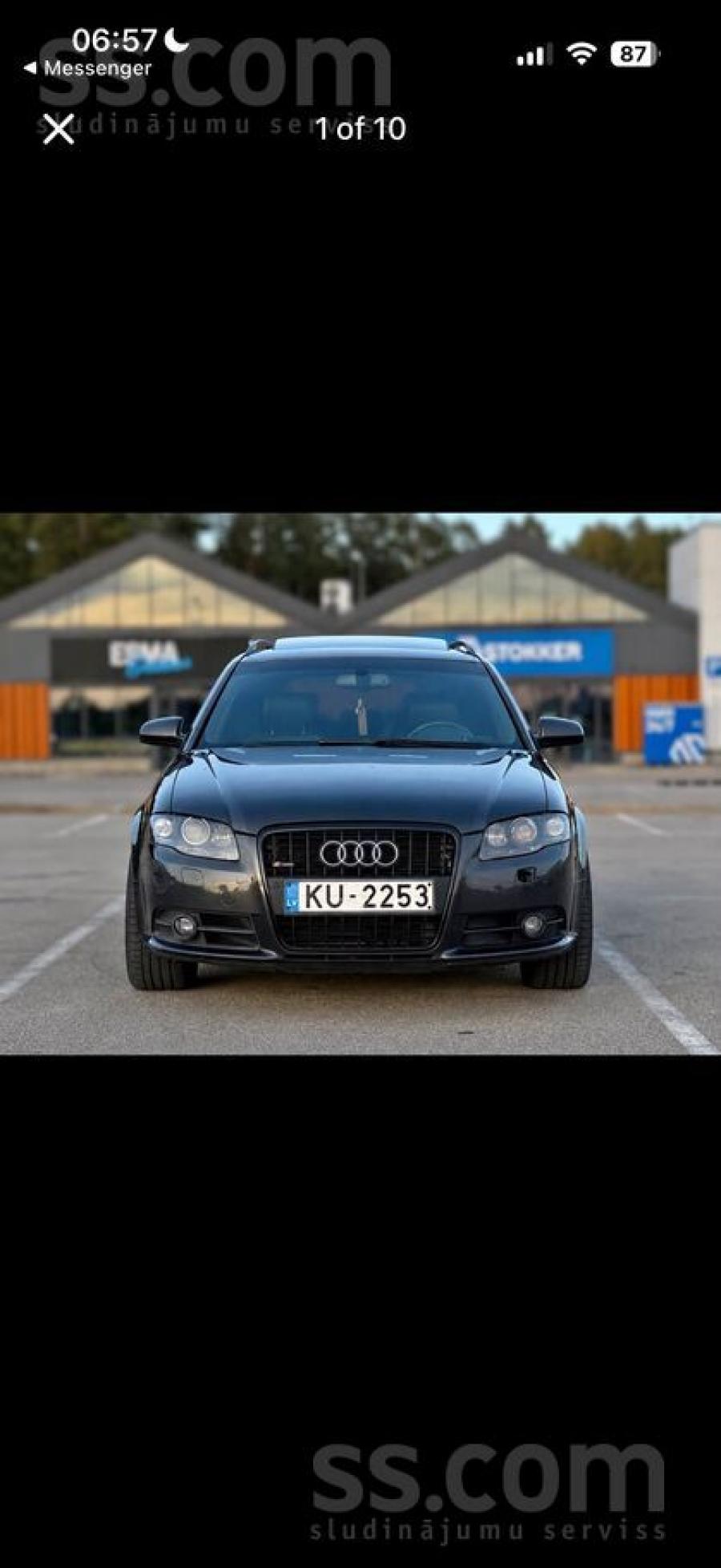 Black Audi A4 2007 in Riga, with an engine capacity of 3.00 L and mileage of 0 thousand km for 4300 €, photo 4 on AUTOMOTO.COM.LV