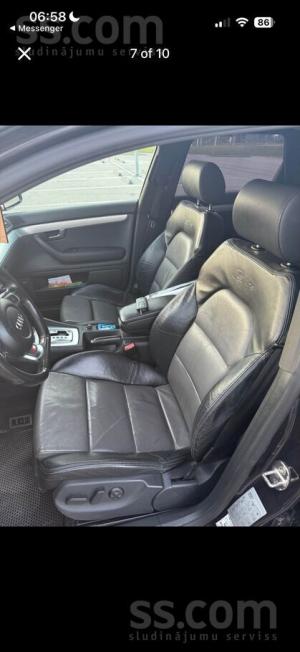 Black Audi A4 2007 in Riga, with an engine capacity of 3.00 L and mileage of 0 thousand km for 4300 €, photo 8 on AUTOMOTO.COM.LV
