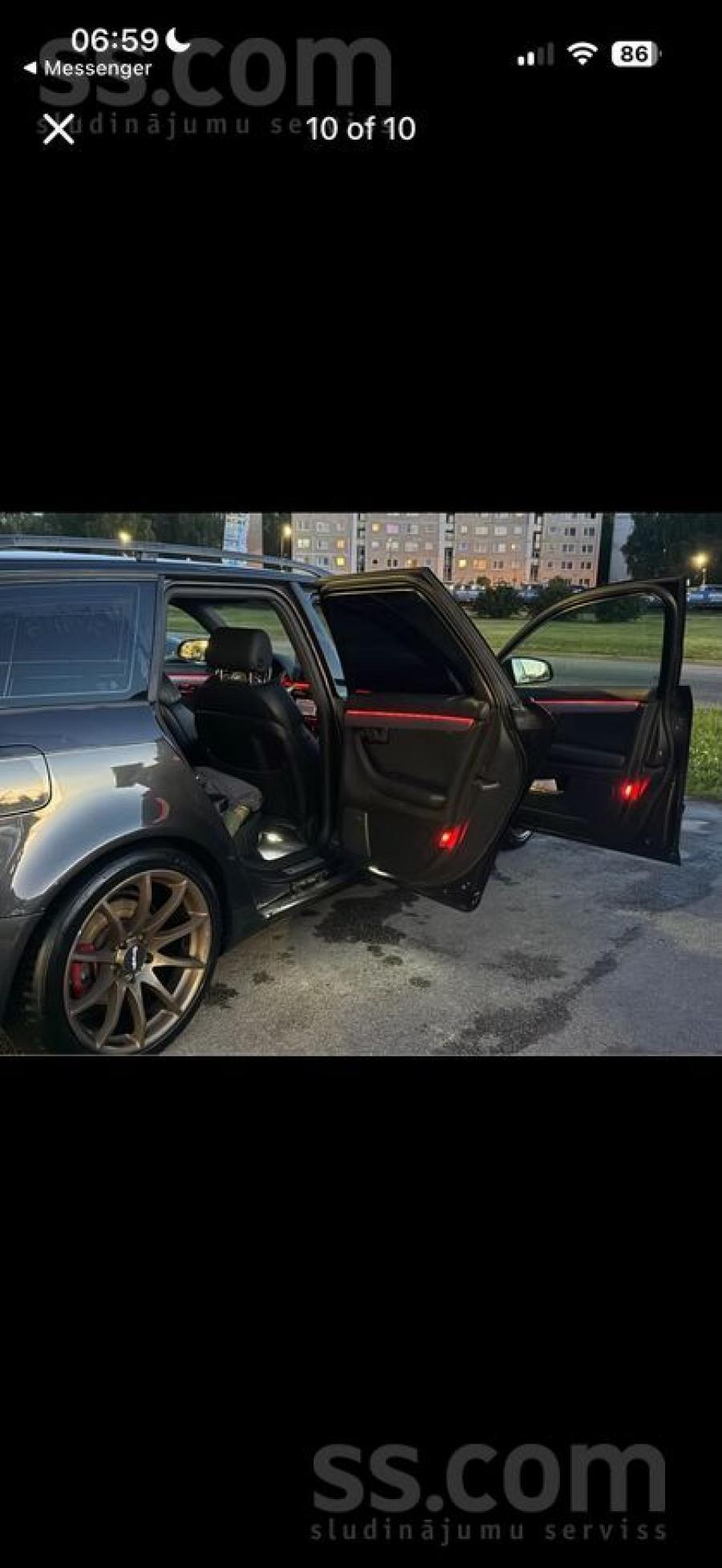 Black Audi A4 2007 in Riga, with an engine capacity of 3.00 L and mileage of 0 thousand km for 4300 €, photo 11 on AUTOMOTO.COM.LV
