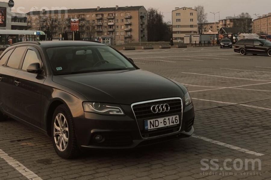 Black Audi A4 2008 in Daugavpils, with an engine capacity of 2.00 L and mileage of 332 thousand km for 4500 €, photo 1 on AUTOMOTO.COM.LV