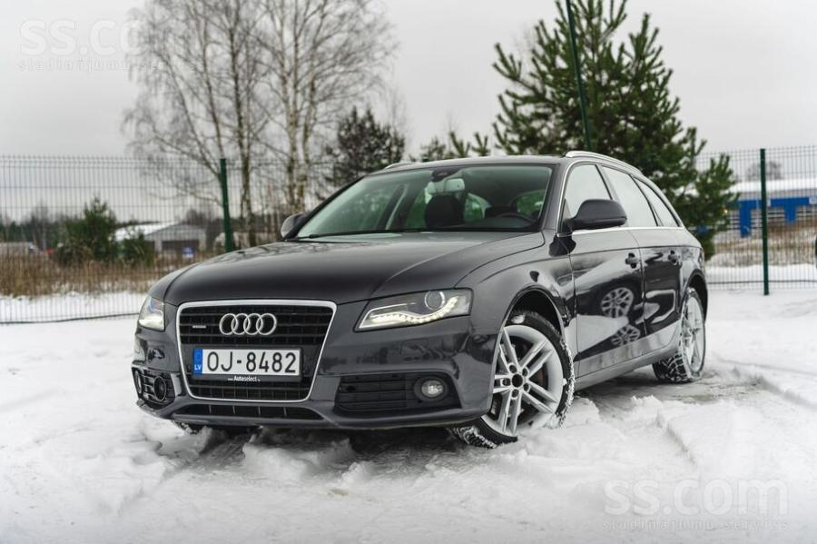 Black Audi A4 2008 in Riga, with an engine capacity of 3.00 L and mileage of 352 thousand km for 6690 €, photo 1 on AUTOMOTO.COM.LV