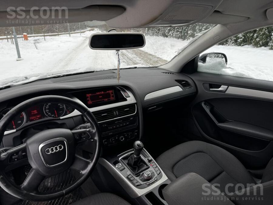 Black Audi A4 2008 in Valmiera, with an engine capacity of 2.00 L and mileage of 313 thousand km for 4600 €, photo 11 on AUTOMOTO.COM.LV