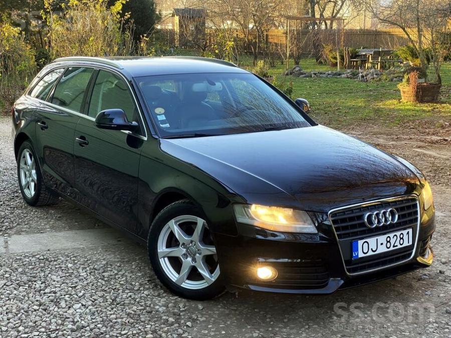 Black Audi A4 2008 in Riga, with an engine capacity of 2.00 L and mileage of 310 thousand km for 5400 €, photo 1 on AUTOMOTO.COM.LV