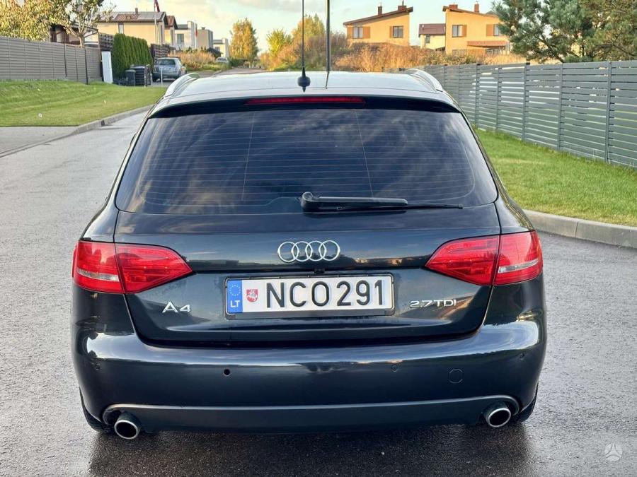 Melns Audi A4 2008 Viļņa, ar dzinēja tilpumu 2.70 L un nobraukumu 280 tūkst. km par 4900 €, foto 4 vietnē AUTOMOTO.COM.LV