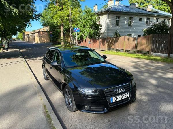 Black Audi A4 2008 in Riga, with an engine capacity of 2.00 L and mileage of 369 thousand km for 5490 €, photo 1 on AUTOMOTO.COM.LV