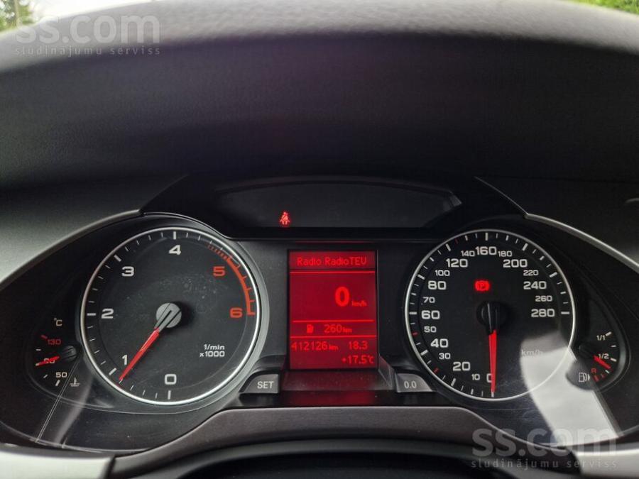 Black Audi A4 2008 in Bauska, with an engine capacity of 2.00 L and mileage of 412 thousand km for 4550 €, photo 20 on AUTOMOTO.COM.LV