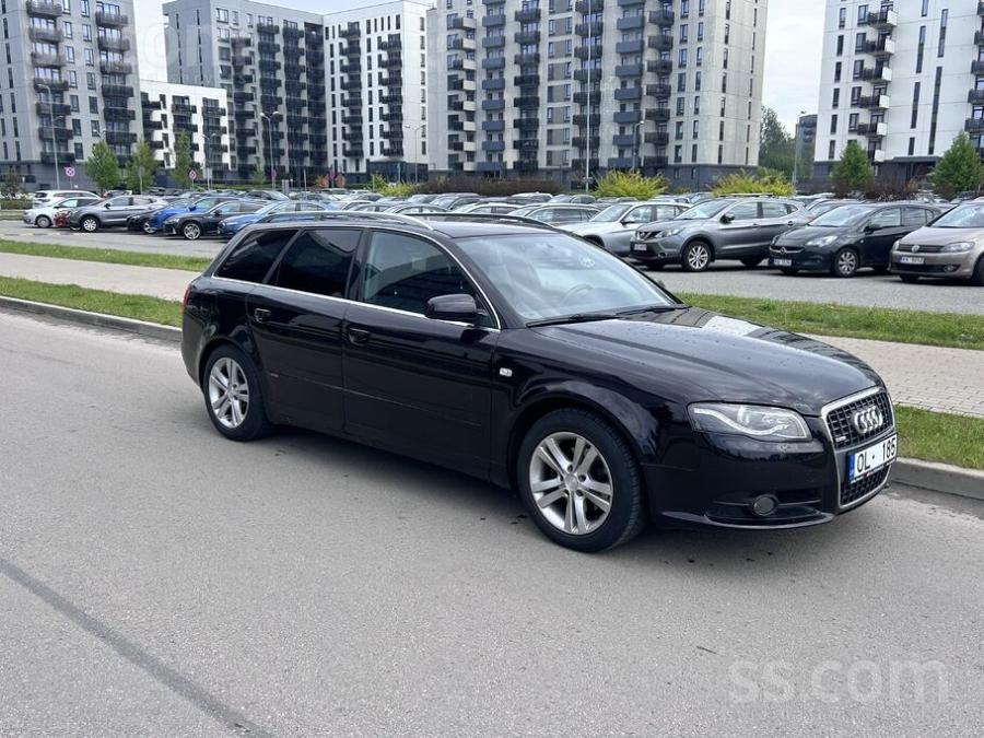 Melns Audi A4 2008 Rīga, ar dzinēja tilpumu 2.00 L un nobraukumu 286 tūkst. km par 4250 €, foto 1 vietnē AUTOMOTO.COM.LV