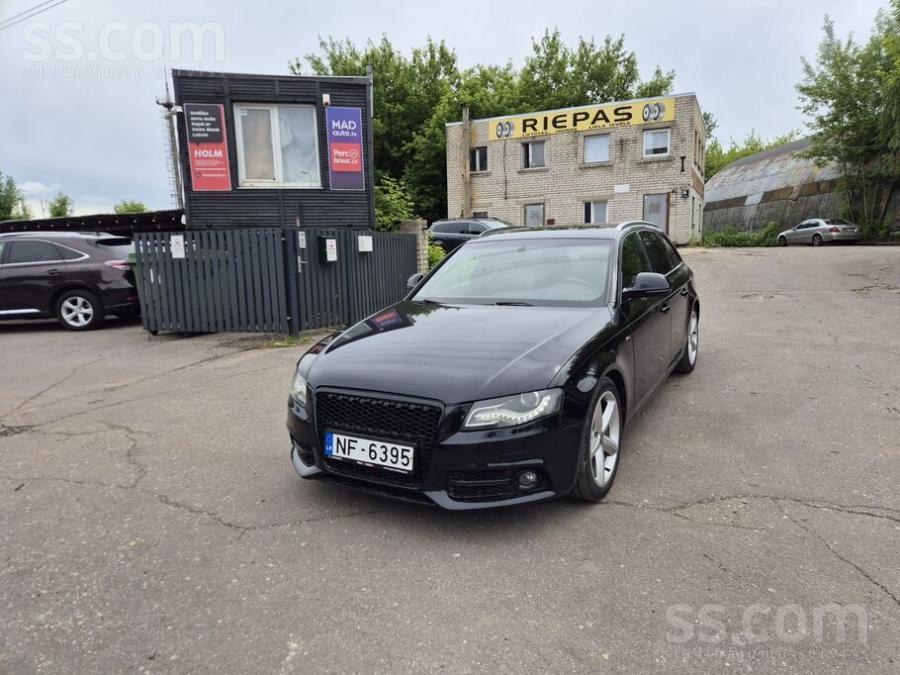 Black Audi A4 2008 in Riga, with an engine capacity of 2.00 L and mileage of 290 thousand km for 4990 €, photo 1 on AUTOMOTO.COM.LV