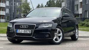 Black Audi A4 2008 in Riga, with an engine capacity of 2.00 L and mileage of 333 thousand km for 4250 €, photo  on AUTOMOTO.COM.LV