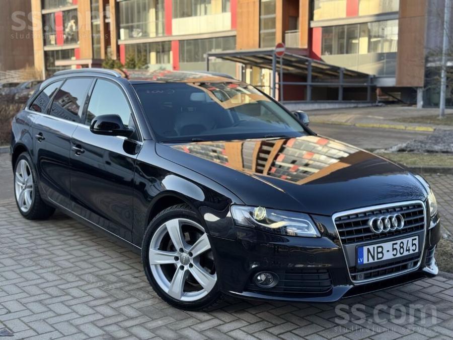 Black Audi A4 2008 in Riga, with an engine capacity of 2.00 L and mileage of 273 thousand km for 5990 €, photo 1 on AUTOMOTO.COM.LV
