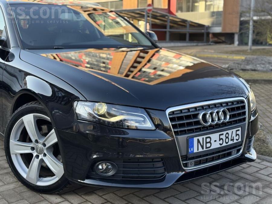 Black Audi A4 2008 in Riga, with an engine capacity of 2.00 L and mileage of 273 thousand km for 5990 €, photo 3 on AUTOMOTO.COM.LV