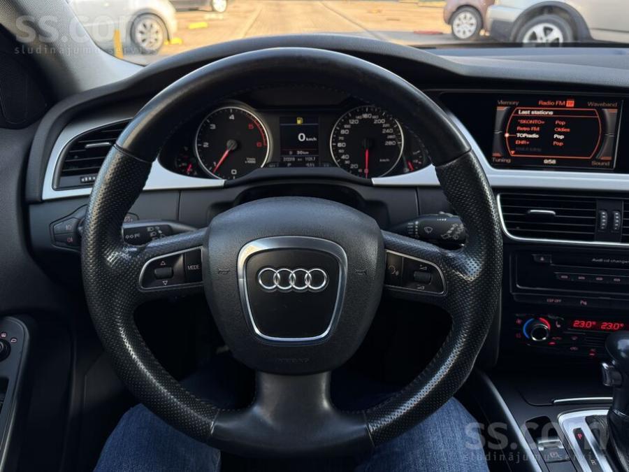 Black Audi A4 2008 in Riga, with an engine capacity of 2.00 L and mileage of 273 thousand km for 5990 €, photo 15 on AUTOMOTO.COM.LV