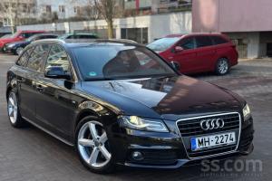 Melns Audi A4 2008 Rīga, ar dzinēja tilpumu 2.00 L un nobraukumu 304 tūkst. km par 4490 €, foto  vietnē AUTOMOTO.COM.LV