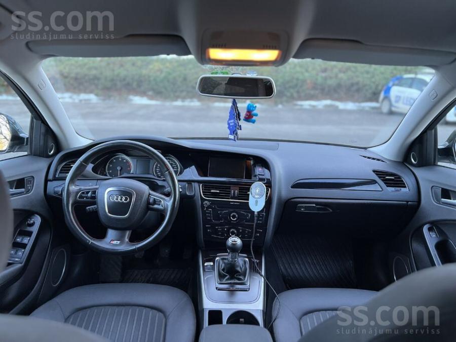 Black Audi A4 2008 in Riga, with an engine capacity of 2.00 L and mileage of 299 thousand km for 5300 €, photo 8 on AUTOMOTO.COM.LV