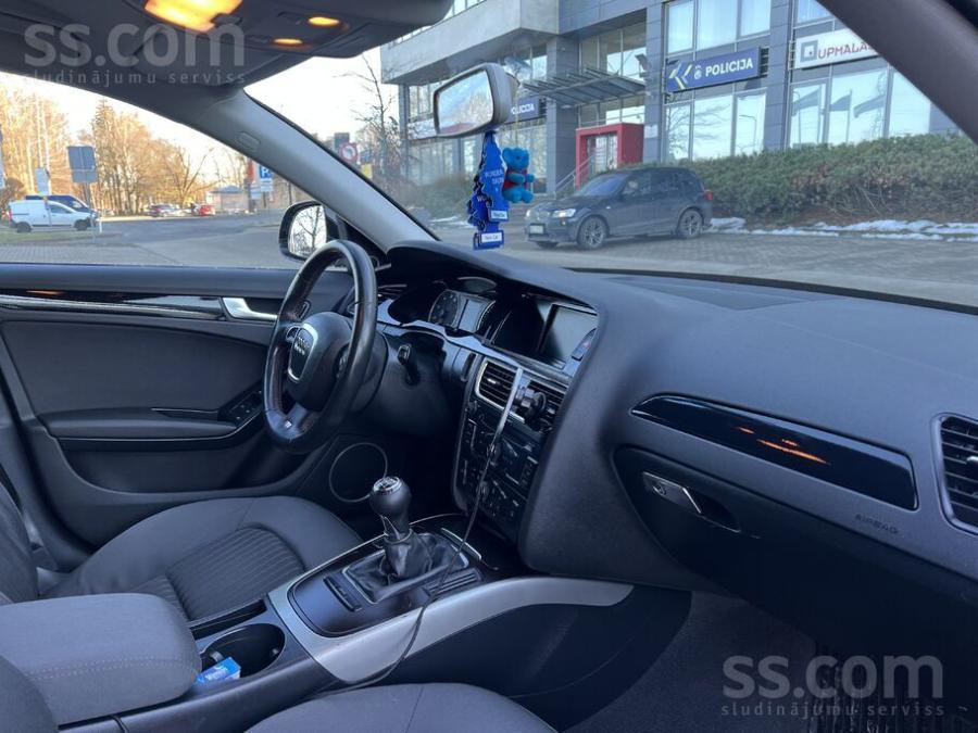 Black Audi A4 2008 in Riga, with an engine capacity of 2.00 L and mileage of 299 thousand km for 5300 €, photo 9 on AUTOMOTO.COM.LV