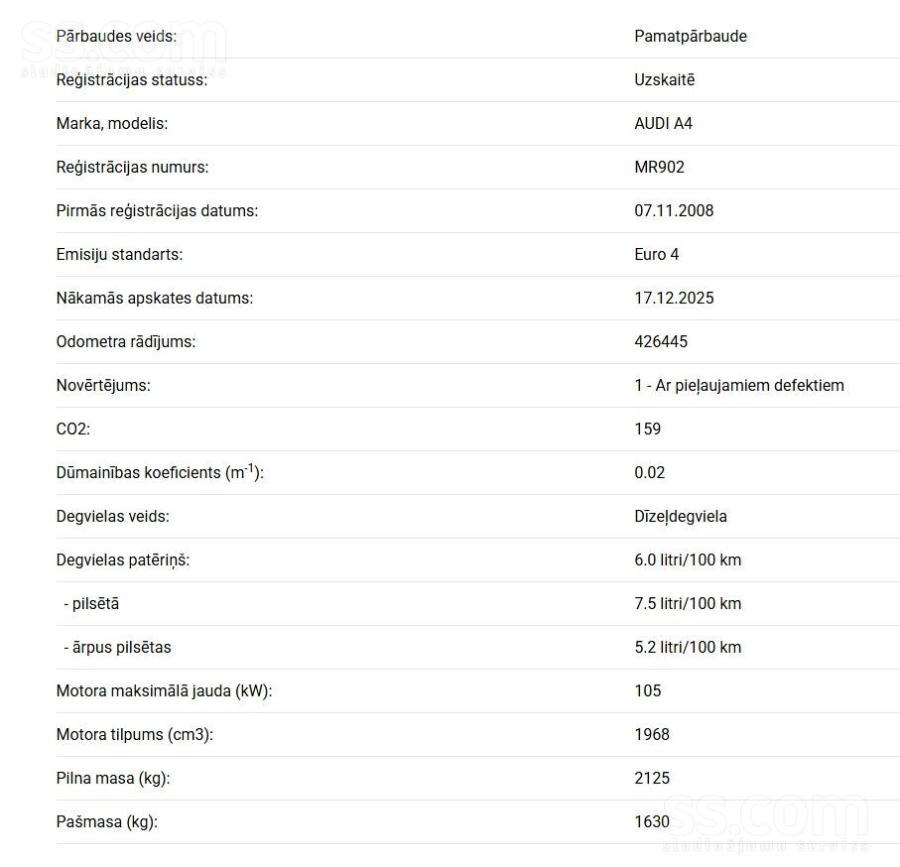 Melns Audi A4 2008 Kuldīga, ar dzinēja tilpumu 2.00 L un nobraukumu 431 tūkst. km par 5300 €, foto 35 vietnē AUTOMOTO.COM.LV
