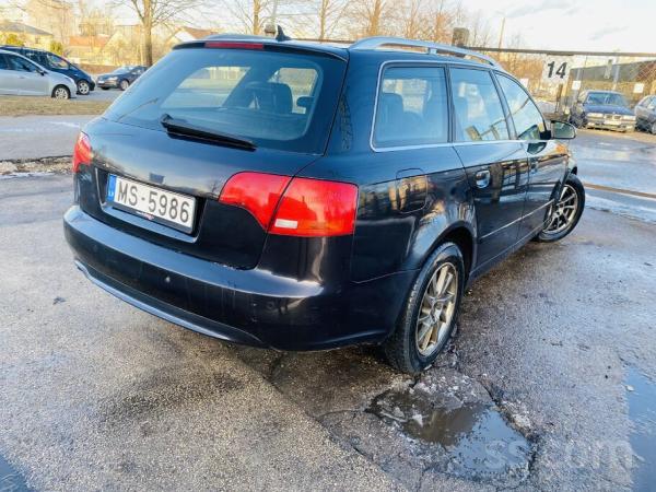 Black Audi A4 2008 in Riga, with an engine capacity of 2.00 L and mileage of 376 thousand km for 1800 €, photo 1 on AUTOMOTO.COM.LV
