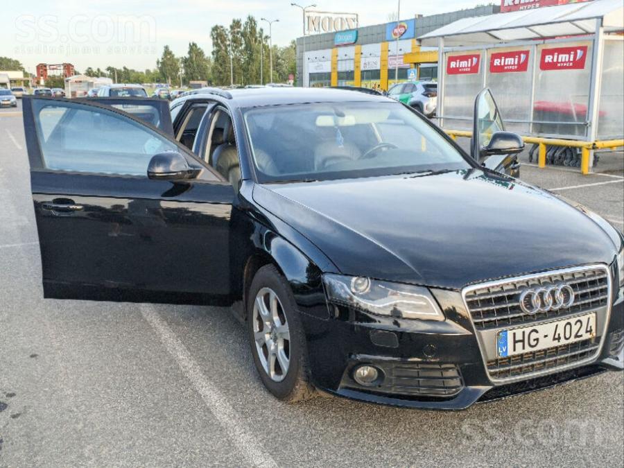 Black Audi A4 2008 in Riga, with an engine capacity of 2.00 L and mileage of 194 thousand km for 5900 €, photo 1 on AUTOMOTO.COM.LV
