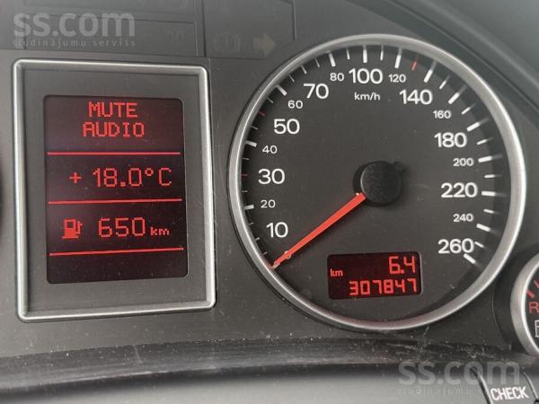 Melns Audi A4 2008 Rēzekne, ar dzinēja tilpumu 3.00 L un nobraukumu 309 tūkst. km par 3900 €, foto 8 vietnē AUTOMOTO.COM.LV