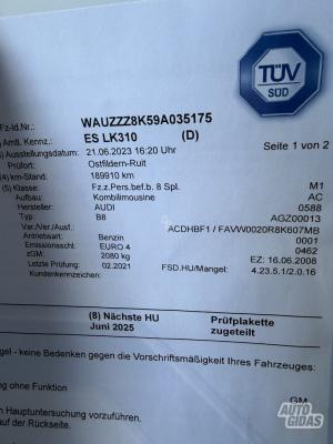Melns Audi A4 2008 Viļņa, ar dzinēja tilpumu 1.80 L un nobraukumu 220 tūkst. km par 4400 €, foto 13 vietnē AUTOMOTO.COM.LV