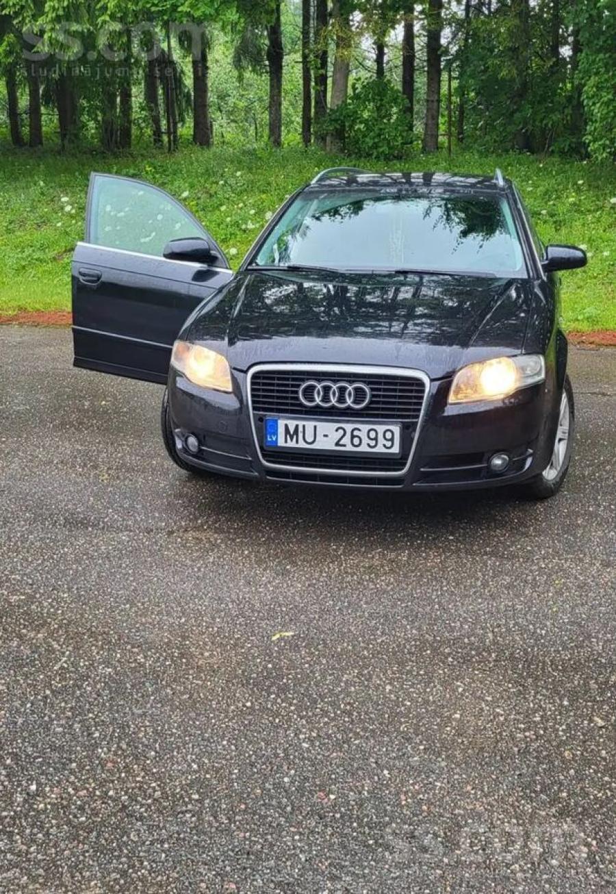 Black Audi A4 2008 in Talsi, with an engine capacity of 2.00 L and mileage of 327 thousand km for 3500 €, photo 1 on AUTOMOTO.COM.LV
