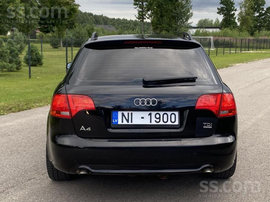Black Audi A4 2008 in Riga, with an engine capacity of 2.00 L and mileage of 246 thousand km for 3950 €, photo 6 on AUTOMOTO.COM.LV