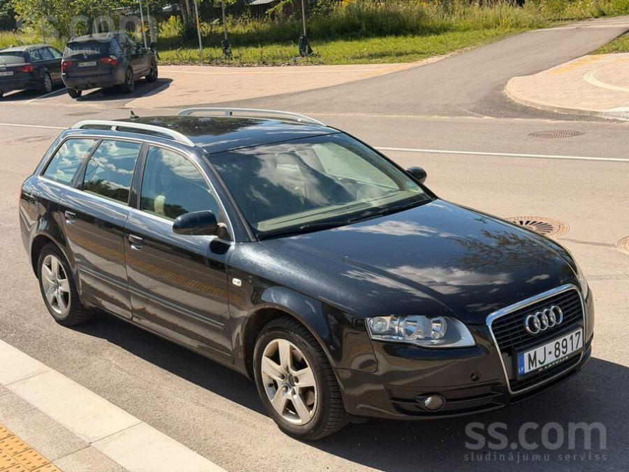 Black Audi A4 2008 in Riga, with an engine capacity of 2.00 L and mileage of 383 thousand km for 1490 €, photo 1 on AUTOMOTO.COM.LV