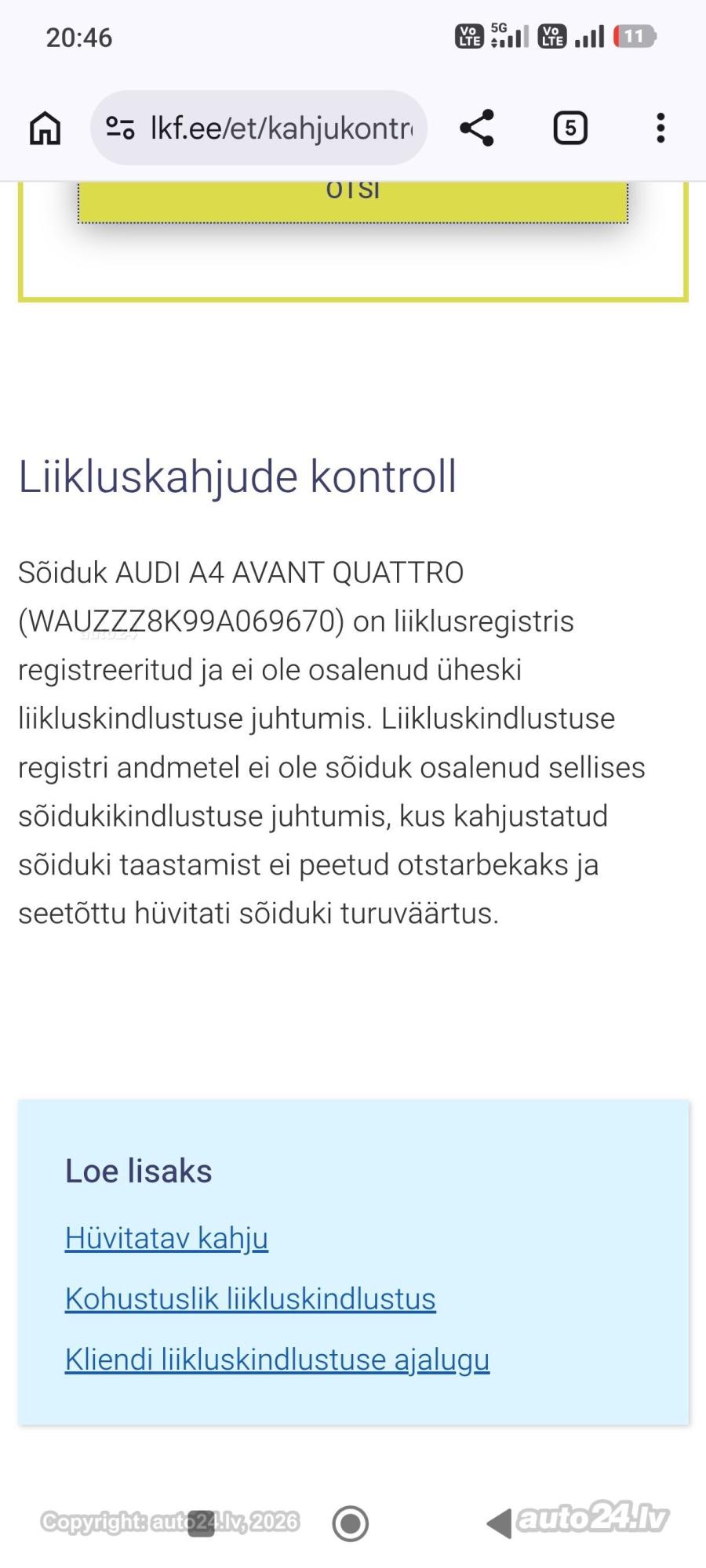 Black Audi A4 2008 in Tallinn, with an engine capacity of 3.00 L and mileage of 340 thousand km for 5900 €, photo 12 on AUTOMOTO.COM.LV