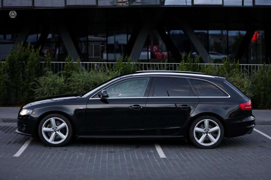 Black Audi A4 2008 in Vilnius, with an engine capacity of 1.97 L and mileage of 301 thousand km for 4500 €, photo 9 on AUTOMOTO.COM.LV