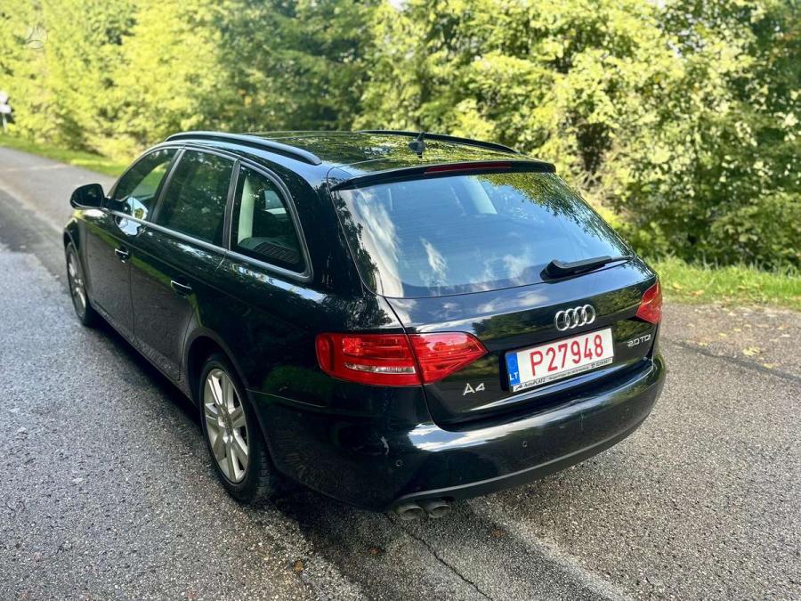 Black Audi A4 2008 in Kaunas, with an engine capacity of 1.97 L and mileage of 311 thousand km for 4850 €, photo 8 on AUTOMOTO.COM.LV