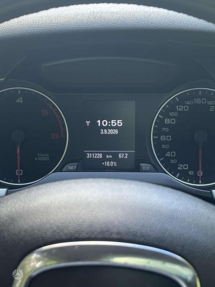 Black Audi A4 2008 in Kaunas, with an engine capacity of 1.97 L and mileage of 311 thousand km for 4850 €, photo 16 on AUTOMOTO.COM.LV