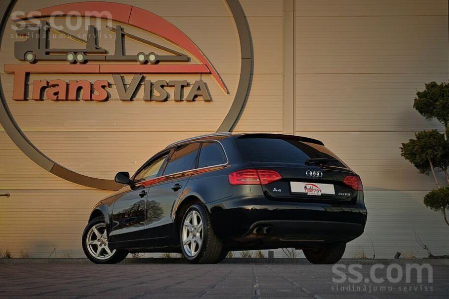 Black Audi A4 2009 in Vilnius, with an engine capacity of 2.00 L and mileage of 226 thousand km for 6800 €, photo 6 on AUTOMOTO.COM.LV