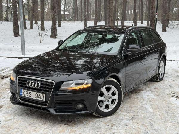 Black Audi A4 2009 in Alytus, with an engine capacity of 1.99 L and mileage of 337 thousand km for 5150 €, photo 1 on AUTOMOTO.COM.LV