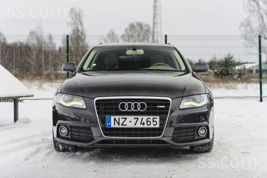Black Audi A4 2009 in Riga, with an engine capacity of 2.00 L and mileage of 361 thousand km for 5890 €, photo 2 on AUTOMOTO.COM.LV